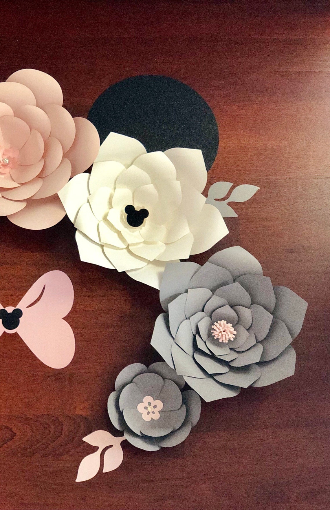 Minnie Mouse Paper Flower Wall Decor Nursery Decor Birthday | Etsy