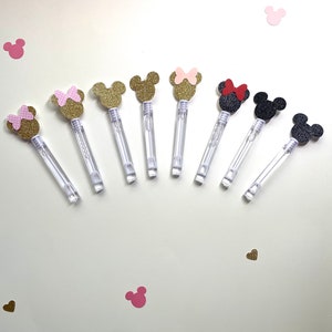Minnie Mickey Mouse Favors Bubble Wands, Gold, Black, Pink, Minnie ...