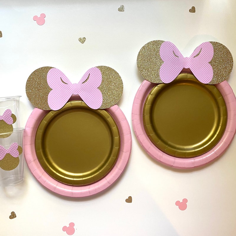 Minnie Mouse Plate Set - Etsy