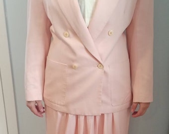 80s Pink Suit - Etsy