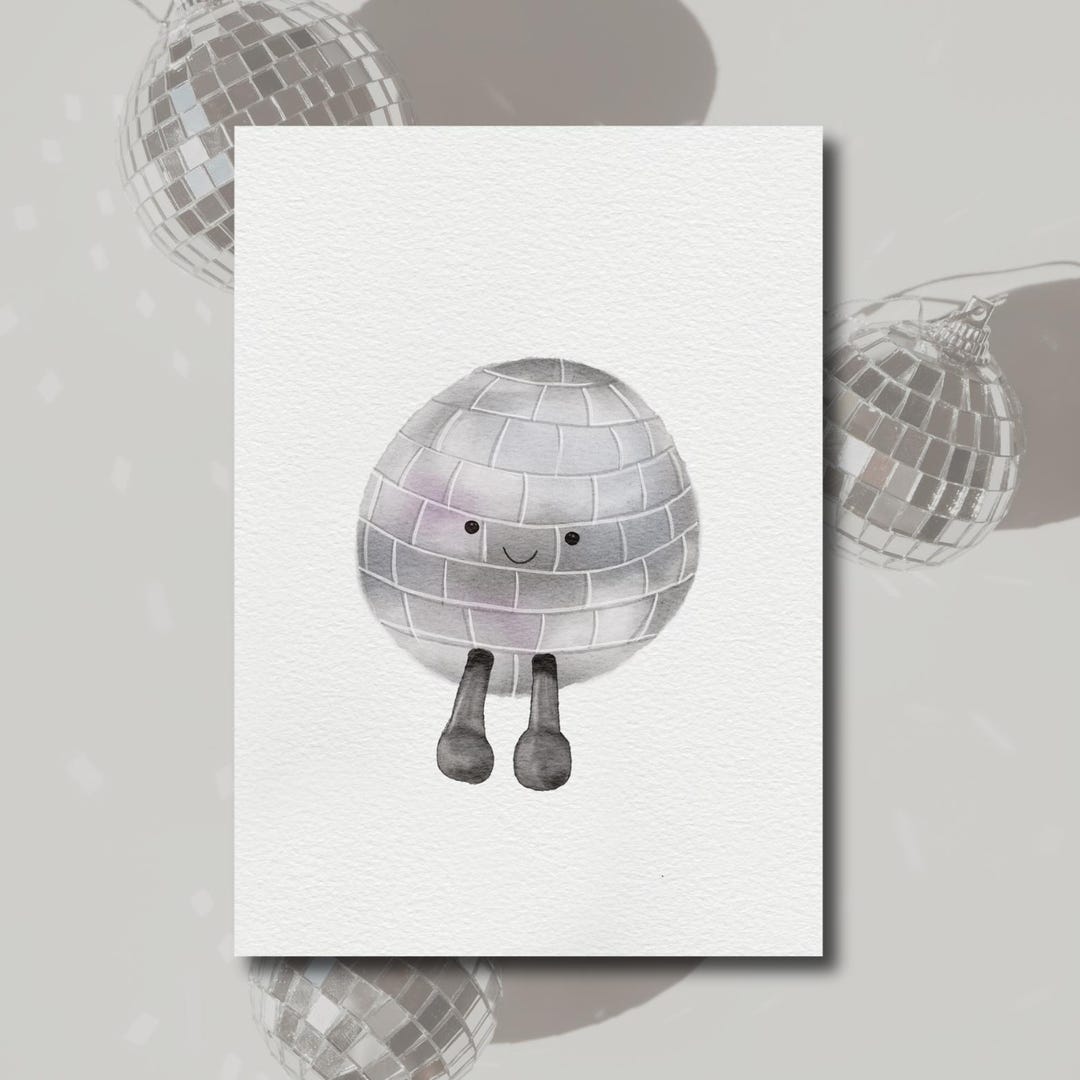 Jellycat Art Amuseable Disco Ball Art Bar Cart Instant Download Digital ...