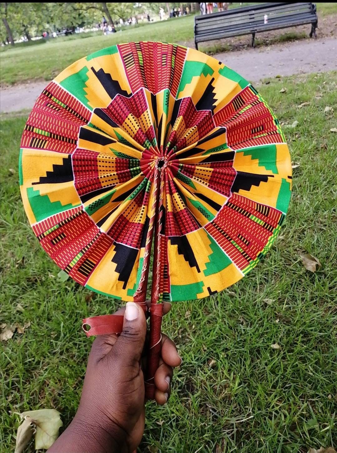 African Print Ghana Fans Traditional Wedding Fans African - Etsy