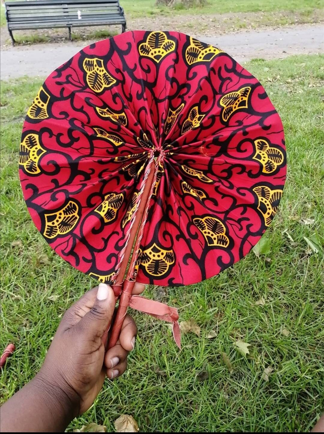 African Print Ghana Fans Traditional Wedding Fans African - Etsy