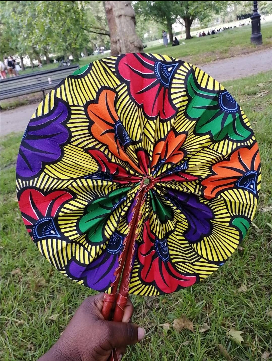 African Print Ghana Fans Traditional Wedding Fans African - Etsy