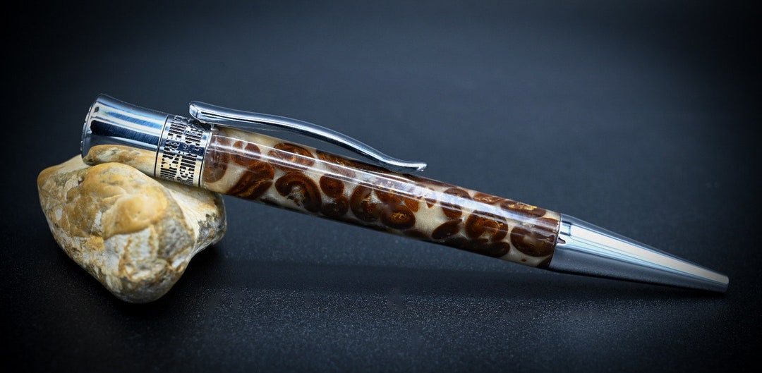 Hand Turned Twist Coffee Bean Ball Point Pen - Etsy