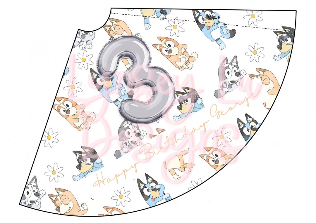 Heelers Bluey Bingo Party Hat Template / Birthday / Digital ...