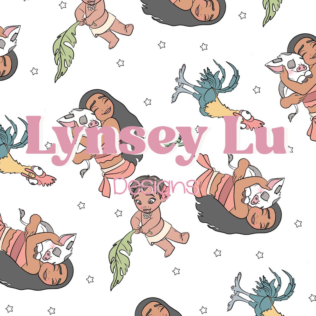 Princess Seamless Pattern, Maui, Ocean Magical PNG / File for Creators ...