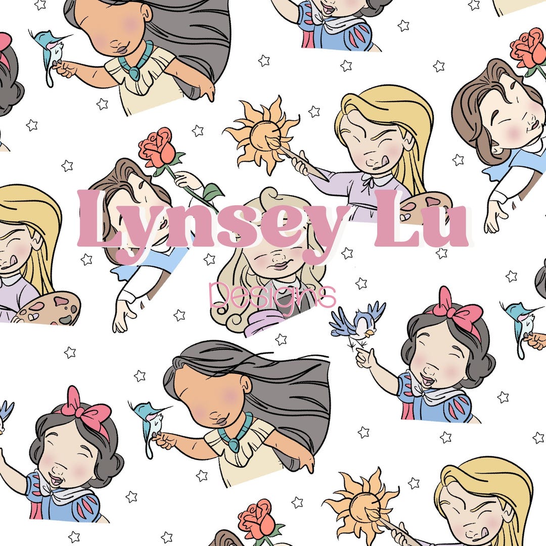 Magical Princess Seamless Pattern PNG / File for Creators / Sublimation ...
