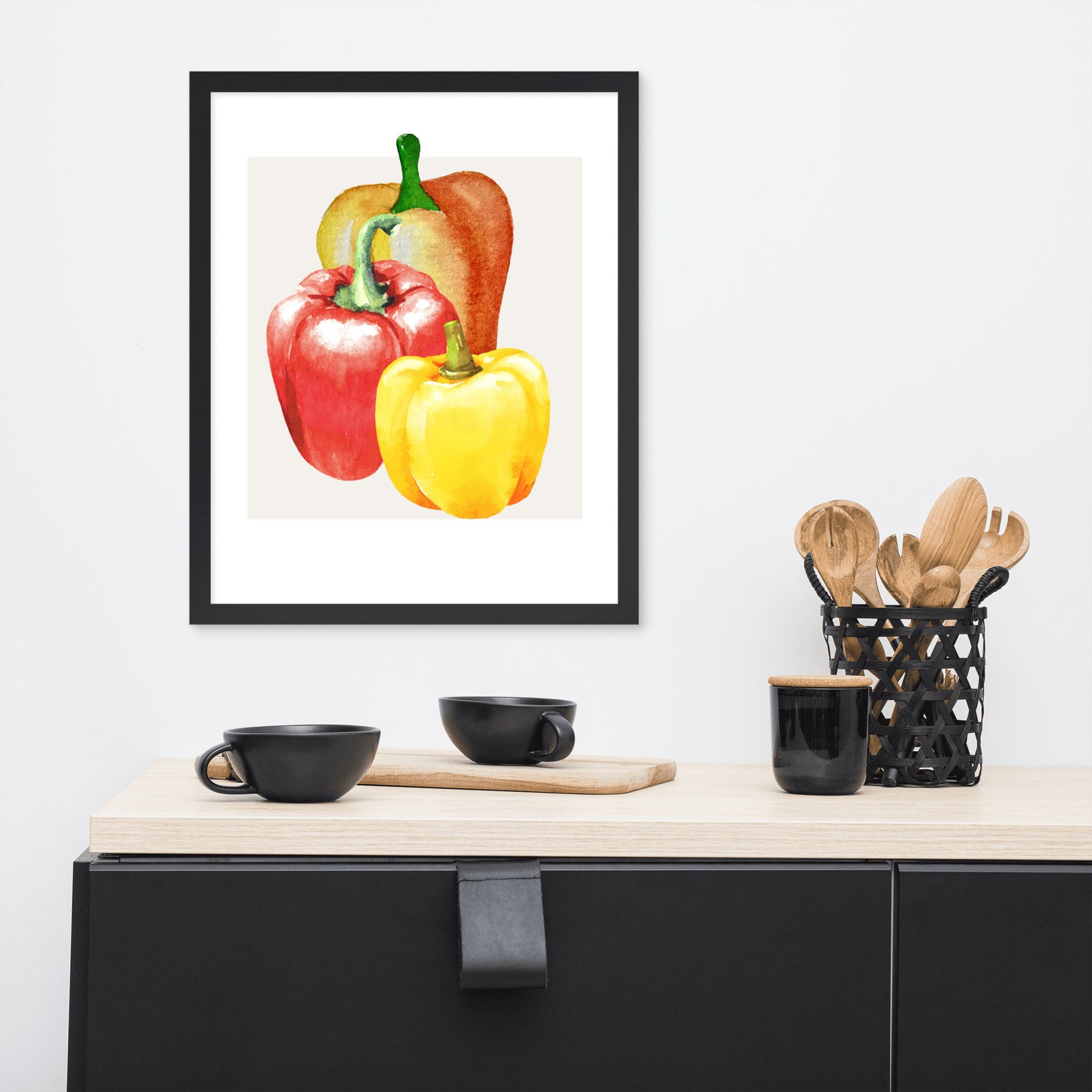 Bell Pepper Poster Pepper Poster Red Pepper Orange Pepper | Etsy