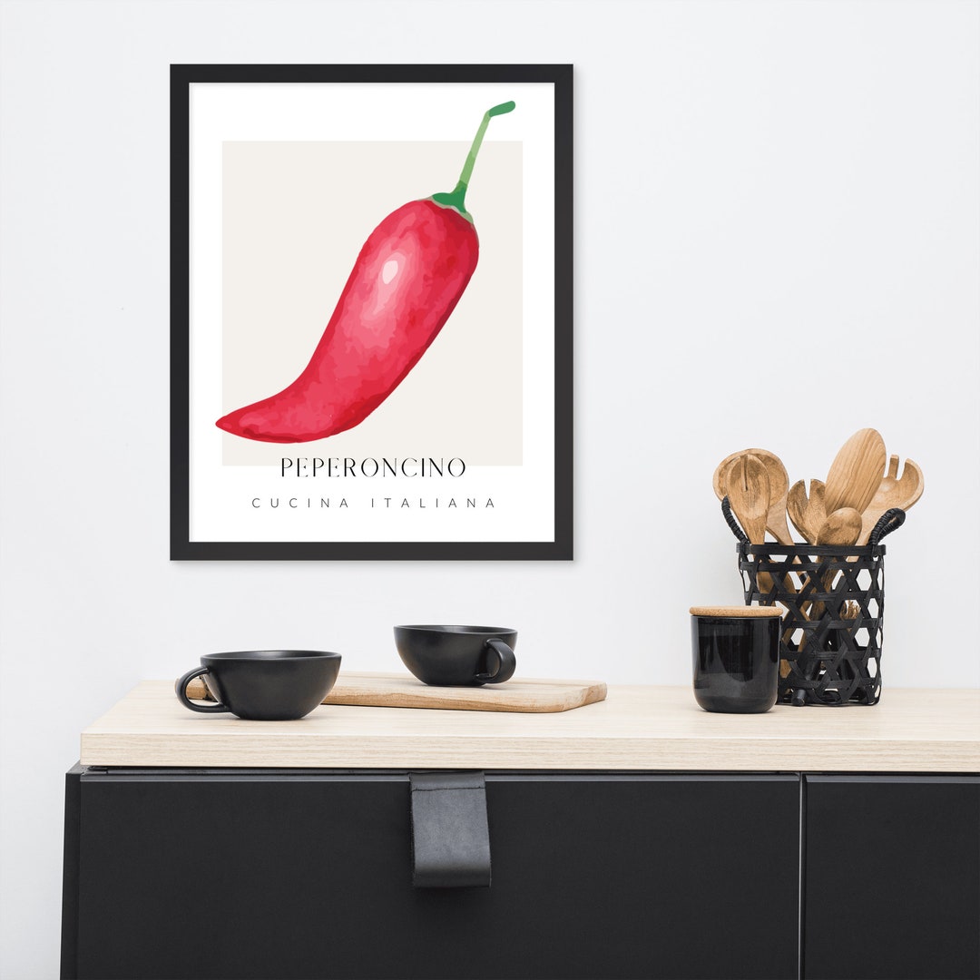 Peperoncino Poster Italian Hot Pepper Poster Italian Food - Etsy