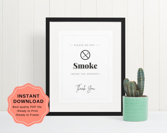 No Smoking Sign Printable Please Do Not Smoke Printable Sign | Etsy