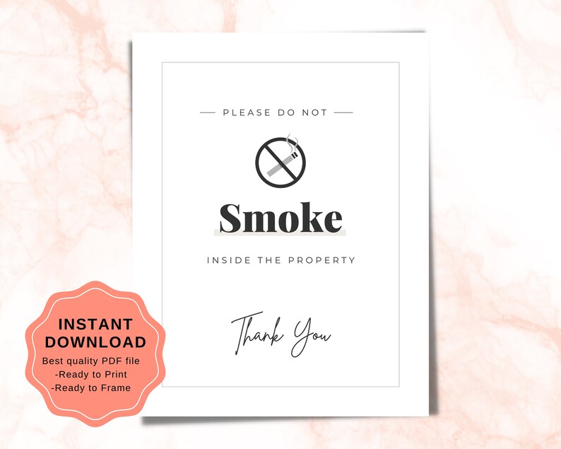 No Smoking Sign Printable Please Do Not Smoke Printable Sign No Smoking ...