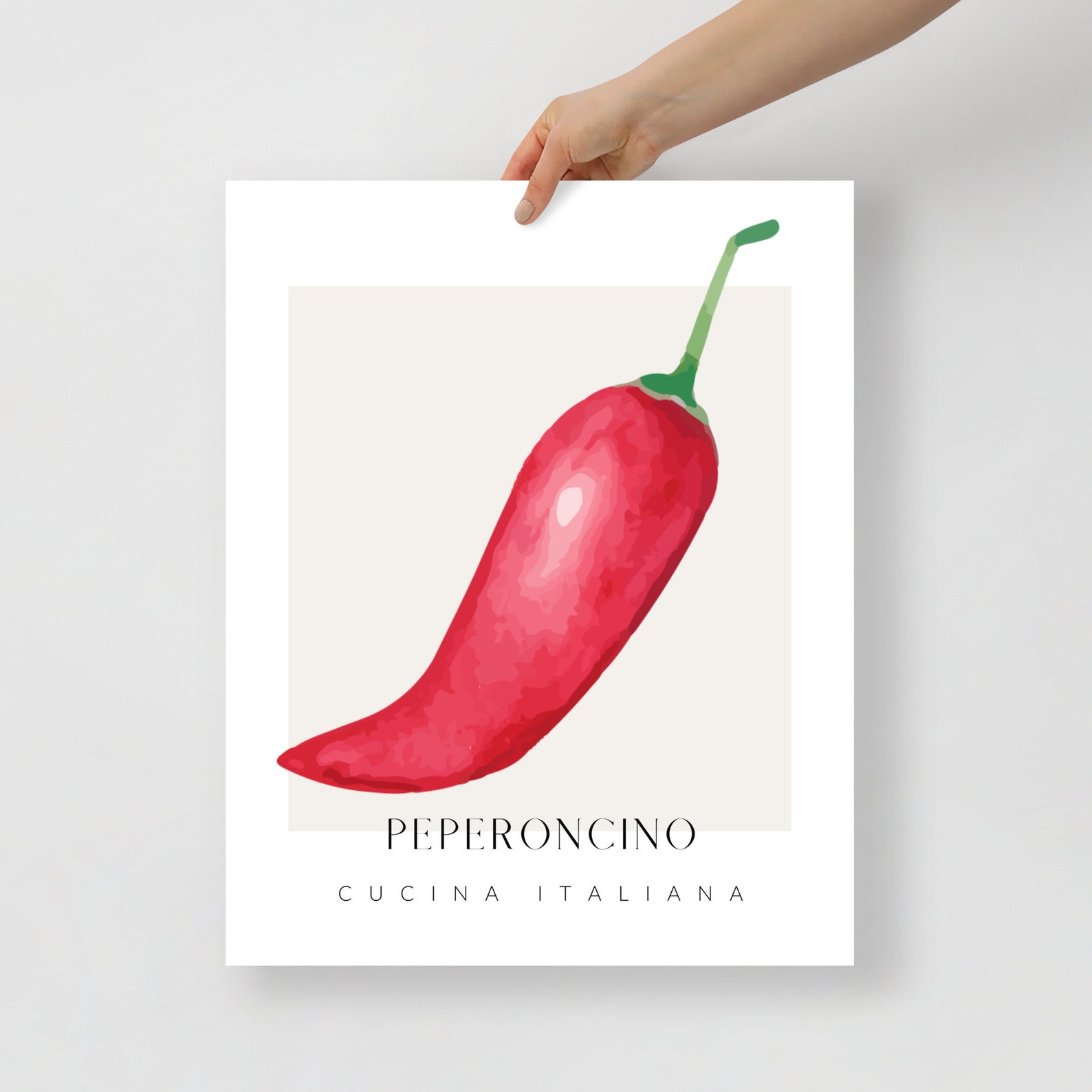 Peperoncino Poster Italian Hot Pepper Poster Italian Food - Etsy