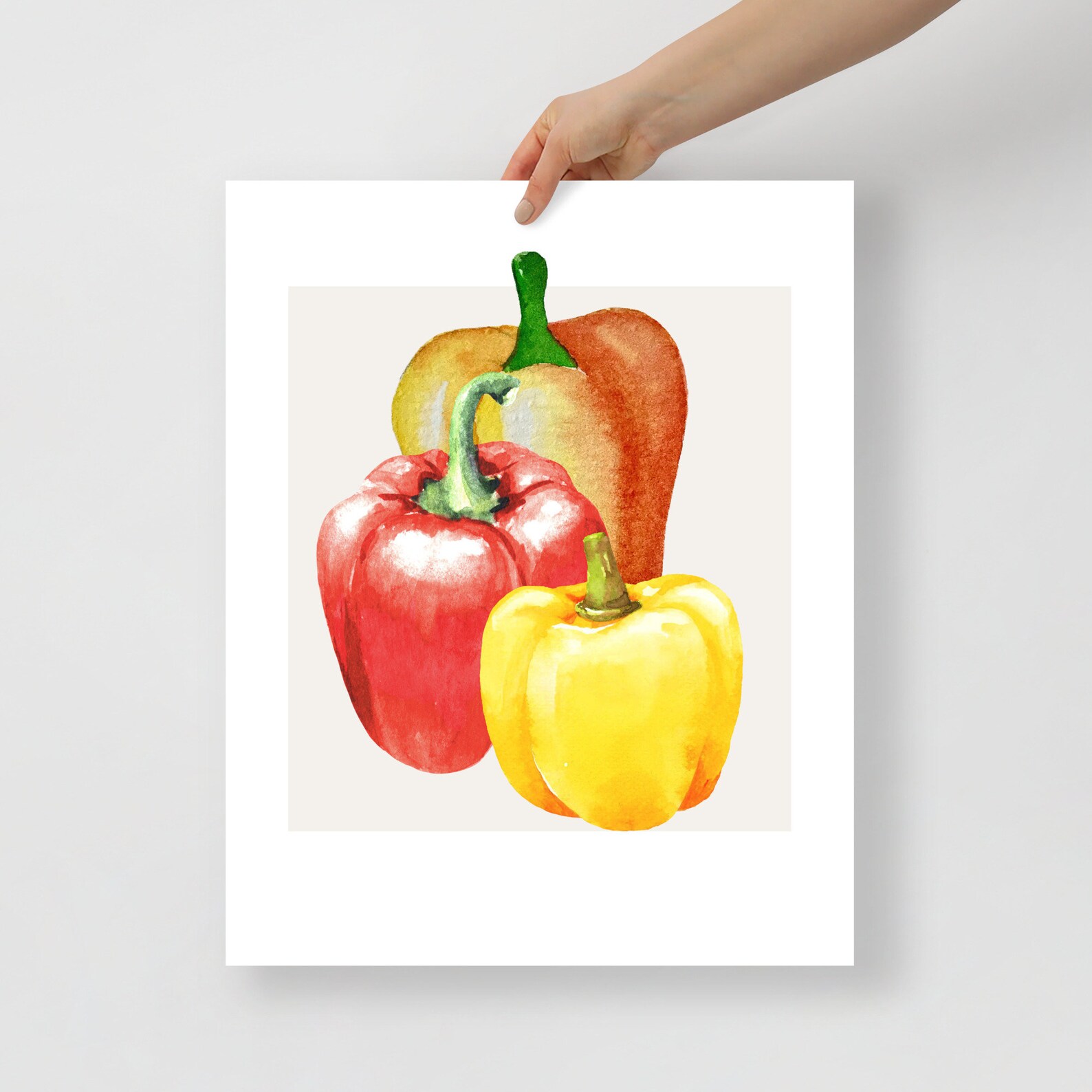 Bell Pepper Poster Pepper Poster Red Pepper Orange Pepper | Etsy