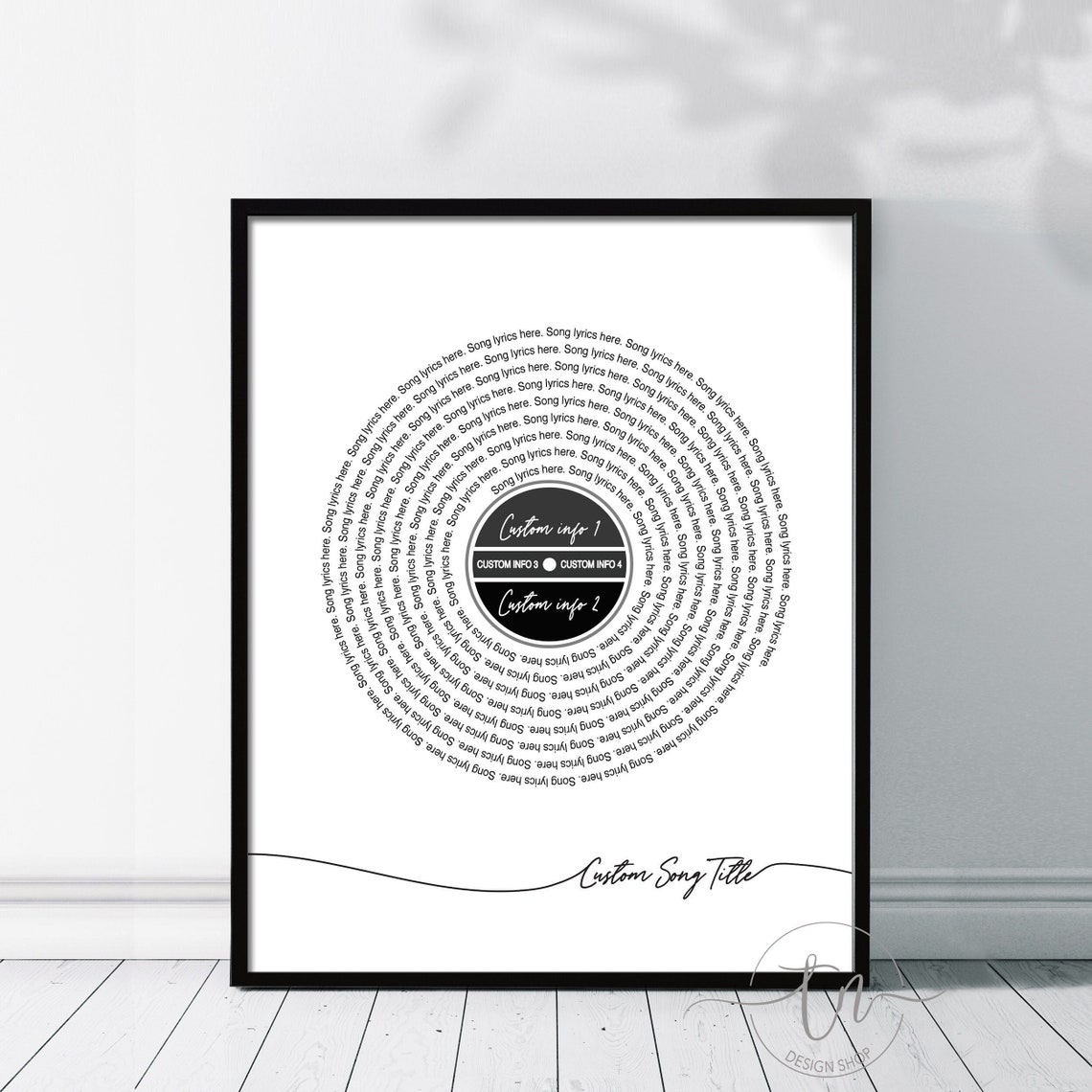 Personalized Song Lyrics Record Print for First Dance Custom | Etsy