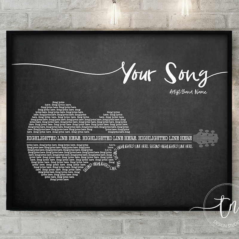 Music Lyrics Wall Art - Etsy