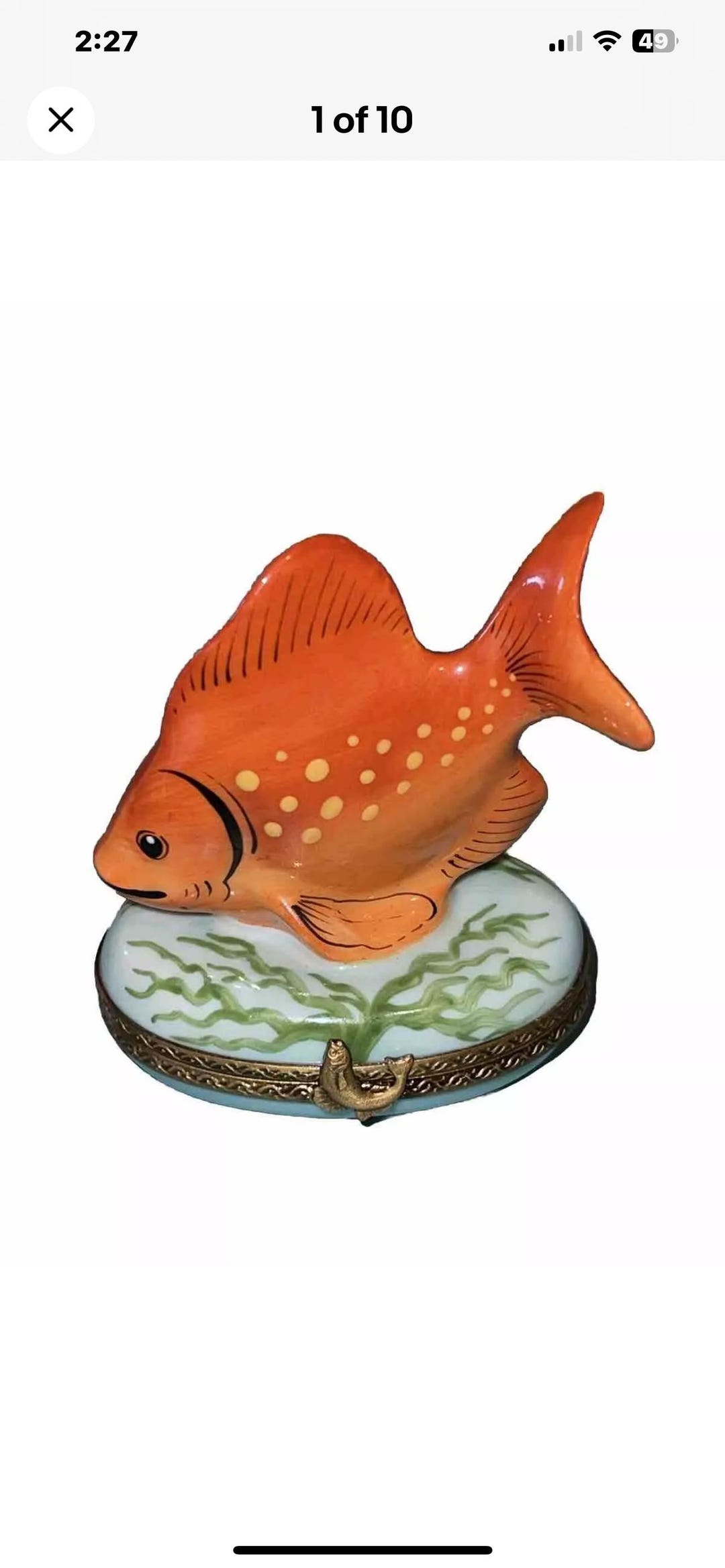 RARE Coral Reef Tropical FISH Limoges Trinket Box Perry Vieille Fun - Etsy