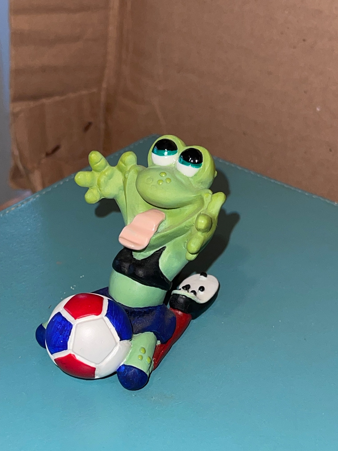 Retired Vintage Holland 1994 Sprogz Frog Figurine Fun Soccer Player - Etsy
