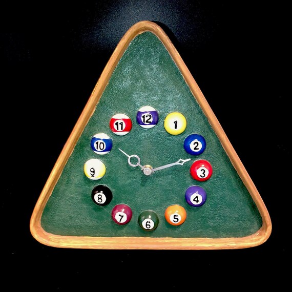 Vintage Kirch Billiards Pool Wall Clock Triangle Rack Pool - Etsy