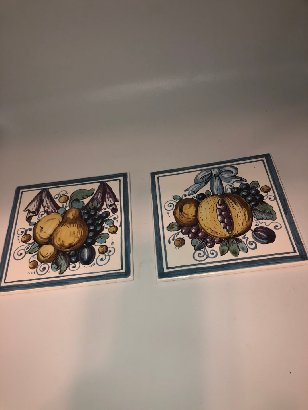 Vintage Japan Ceramic Trivets to Fruit - Etsy