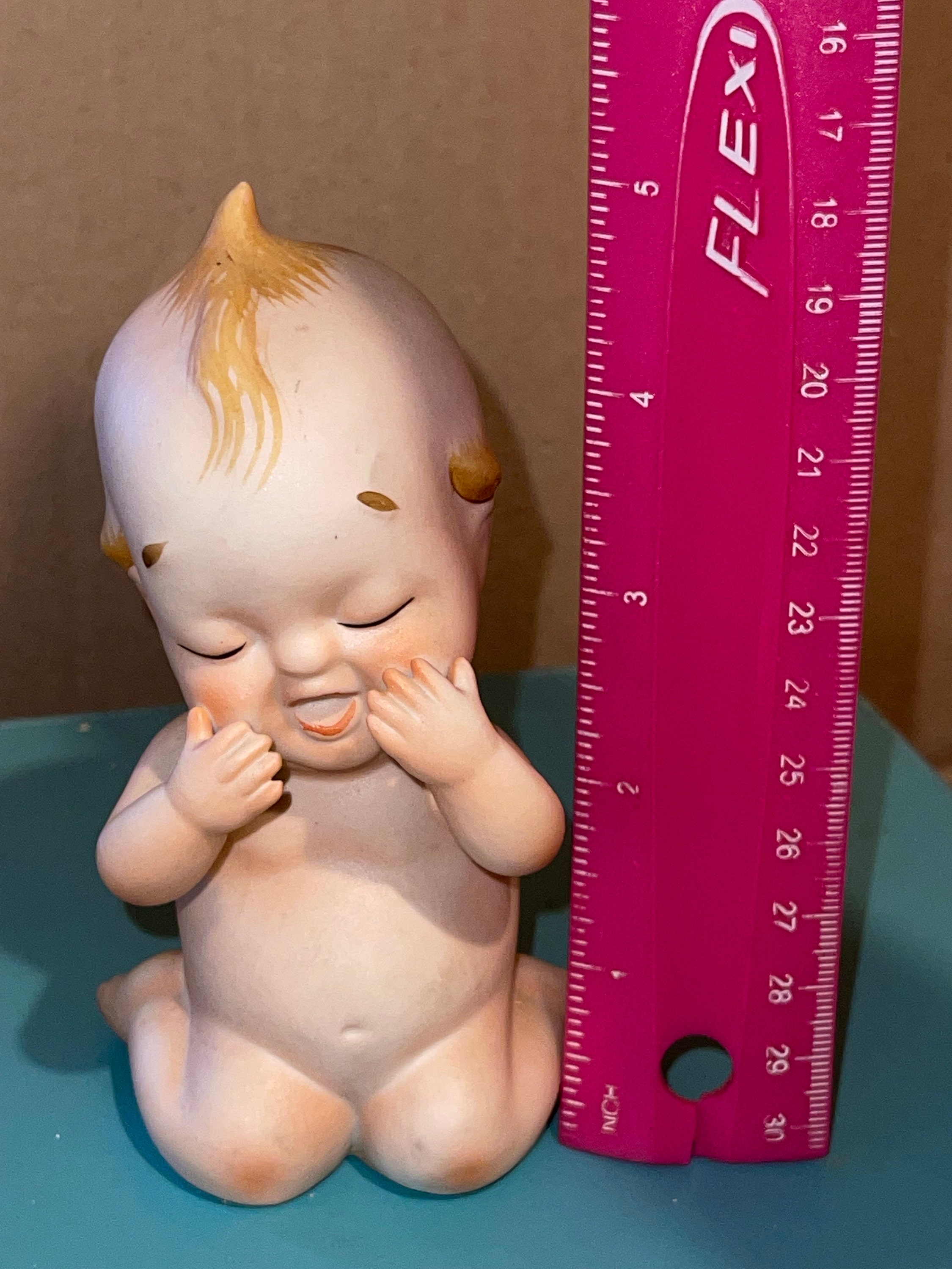 Vintage Lefton Exclusive Figurine Kewpie KW228 Bisque Laughing - Etsy