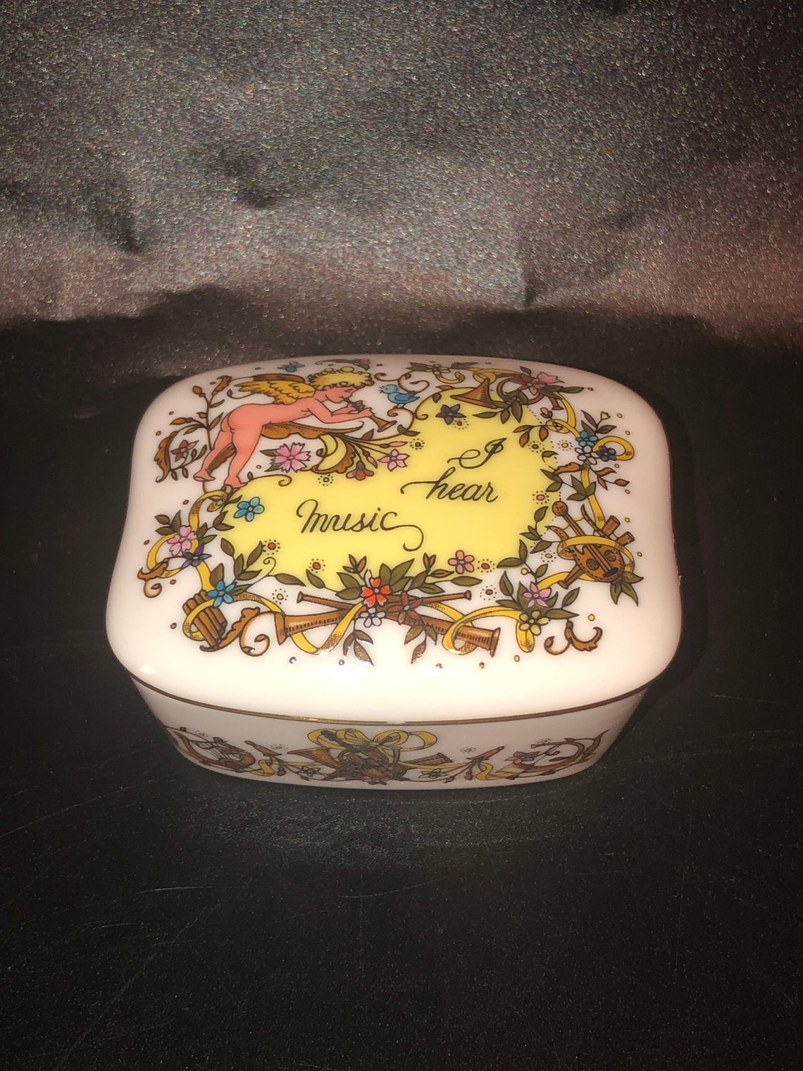 Vintage Franklin Mint Musical Trinket Box Songs of Love I Hear Music - Etsy