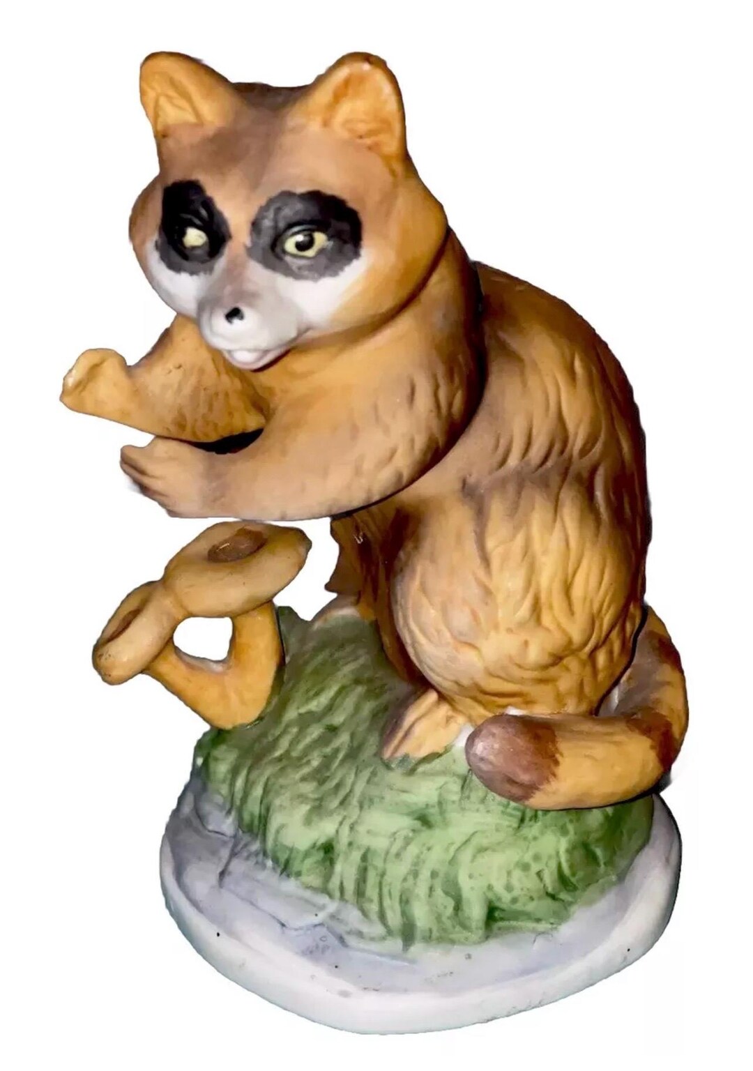 Vintage Ceramic Porcelain Bisque Raccoons Figurine Fun - Etsy
