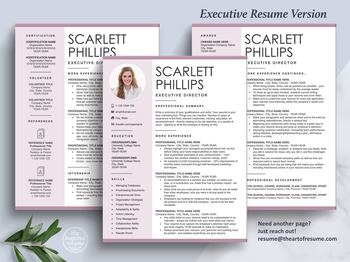 CV Resume Template With Photo CV Template With Profile Picture Creative ...