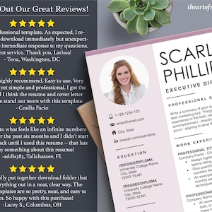 Resume Template With Photo Insert | 1 2 3 Page Resume Cover Letter ...