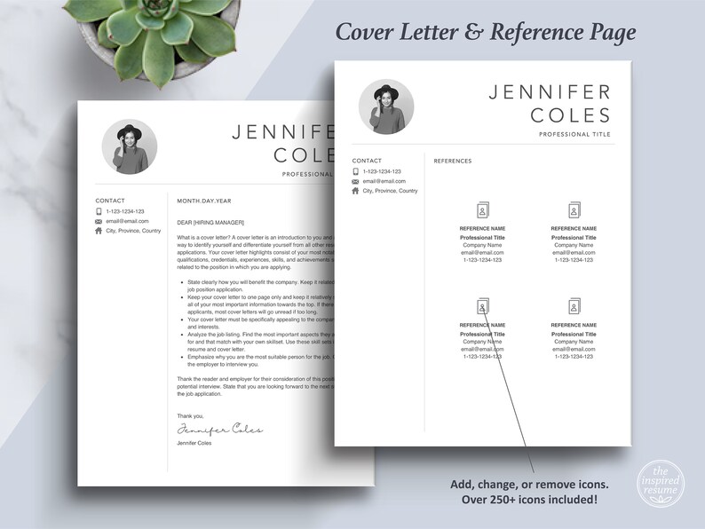 Resume Template Photo, Resume CV, Resume With Picture, CV Template ...