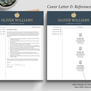 Teacher Resume Template, Teaching Resume Design, Educator Resume ...