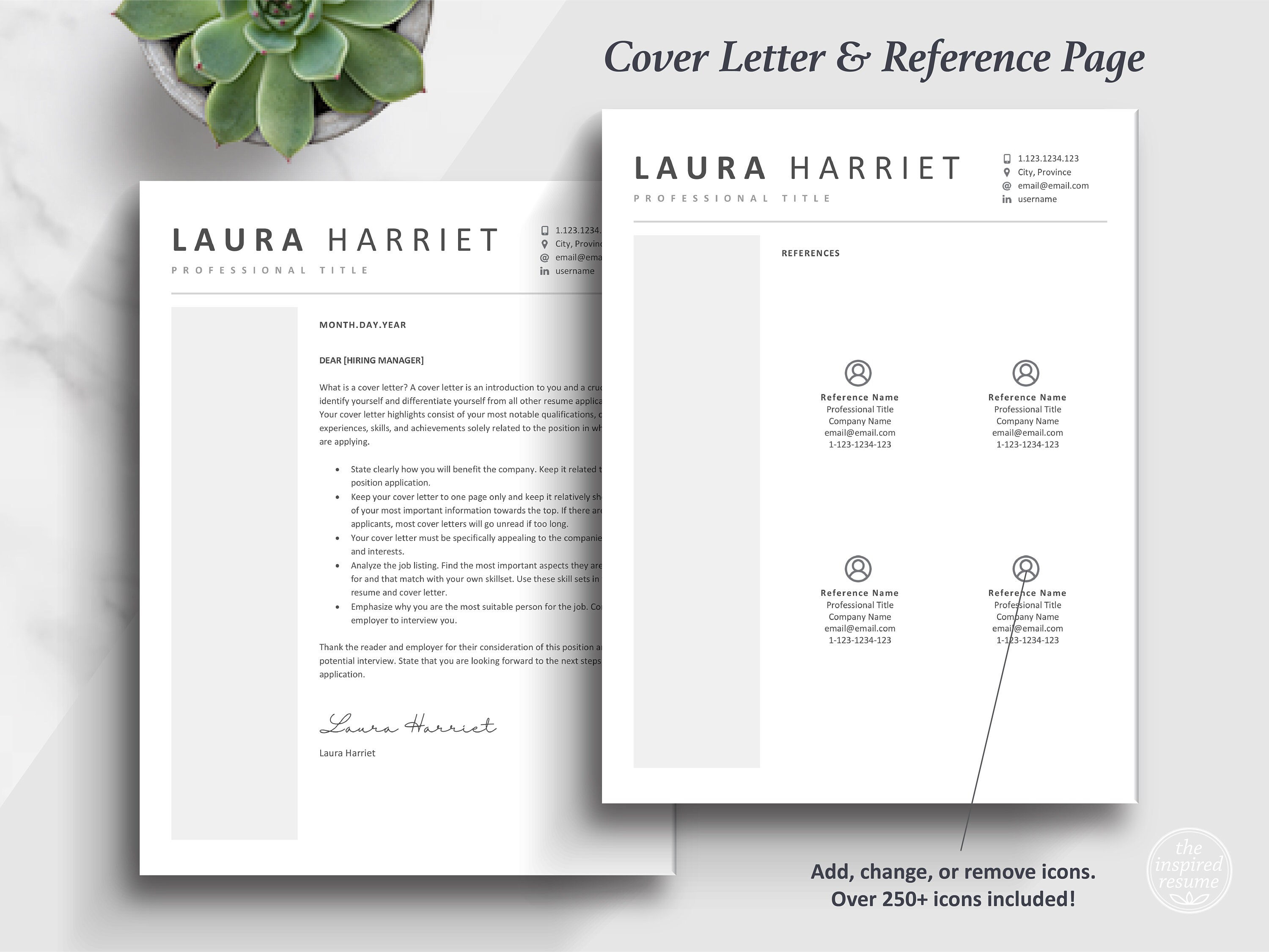 Simple Resume Templates (3 Resume Design Bundle) Professional Resume CV ...