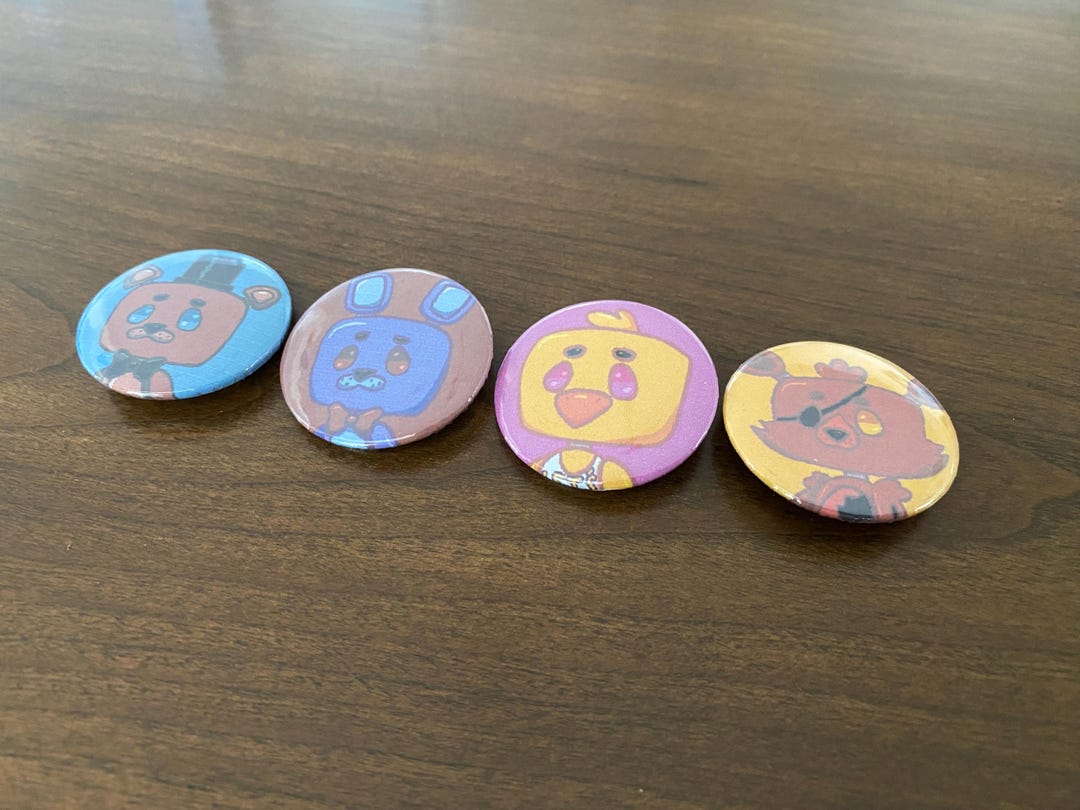 FNAF Chibi Character Buttons - Etsy
