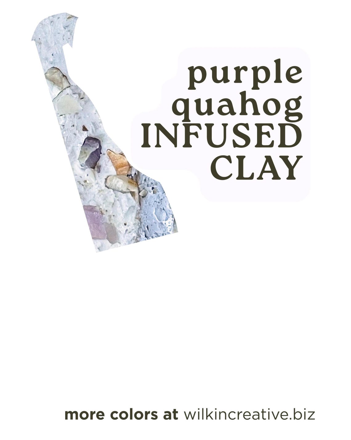 Purple Quahog-infused Polymer Clay • Delaware Bay Shell Texture Clay ...