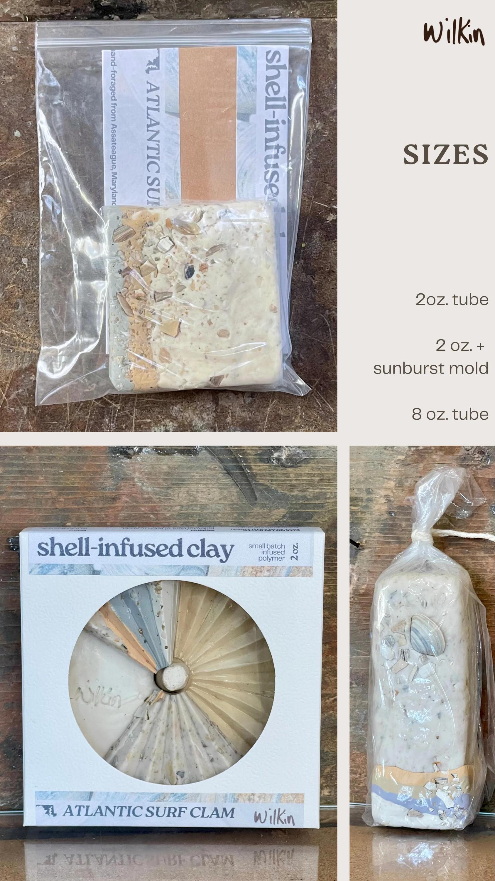 Purple Quahog-infused Polymer Clay • Delaware Bay Shell Texture Clay ...