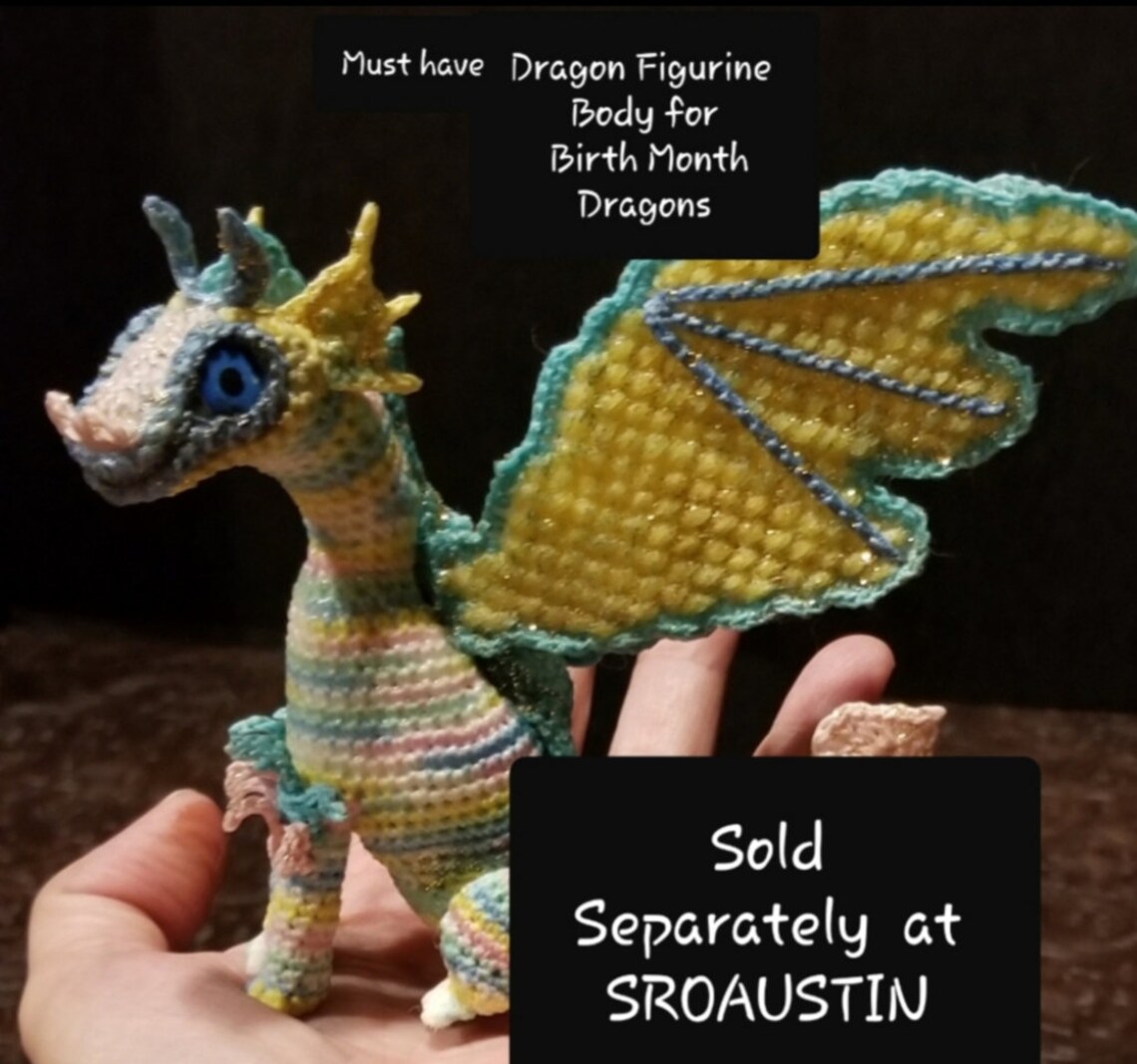 September Birth Month Dragon Supplemental - Pattern Only - Etsy
