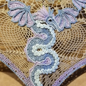 Crochet Dragon Applique - Pattern Only - Etsy
