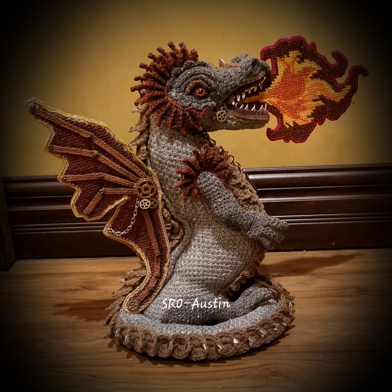 Max the Magnificent Fantasy Dragon Crocheted Statue Pattern - Etsy Denmark