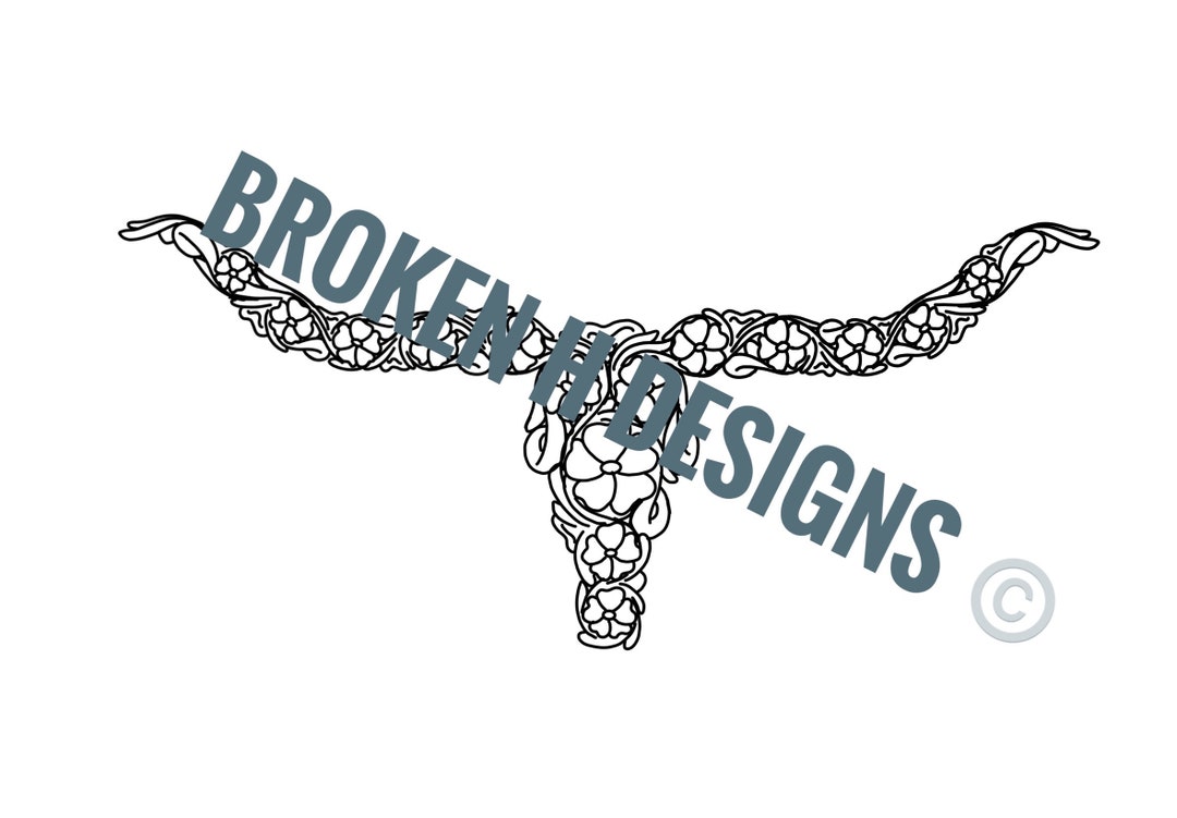 Longhorn Leather Tooling Pattern No.7 - Etsy
