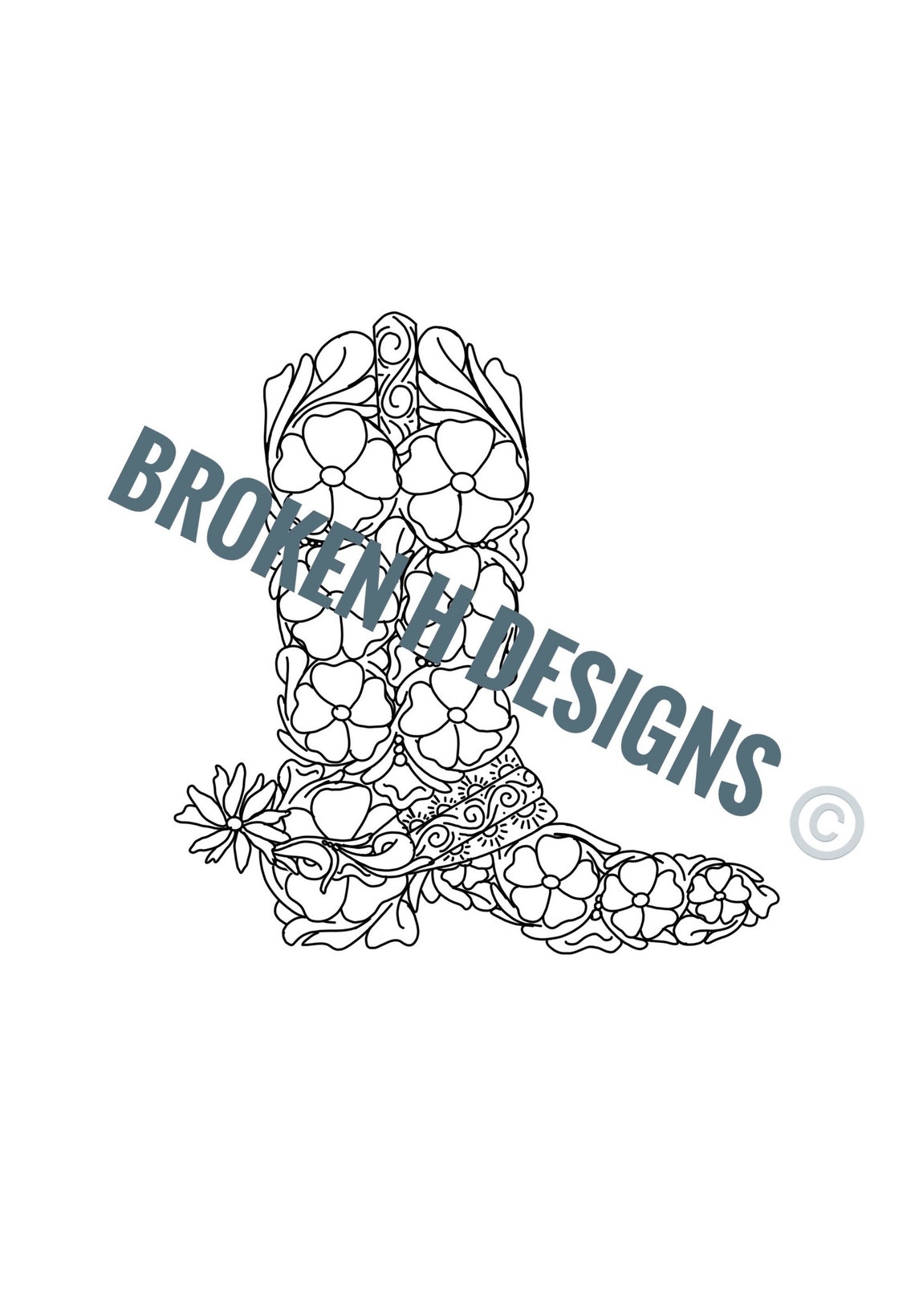 Cowboy Boot Leather Tooling Pattern No. 6 - Etsy