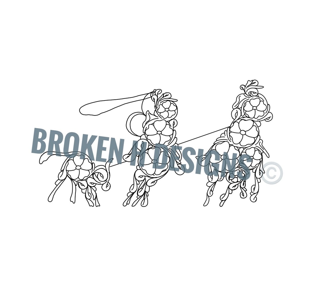 Team Roper Leather Tooling Pattern No.5 - Etsy