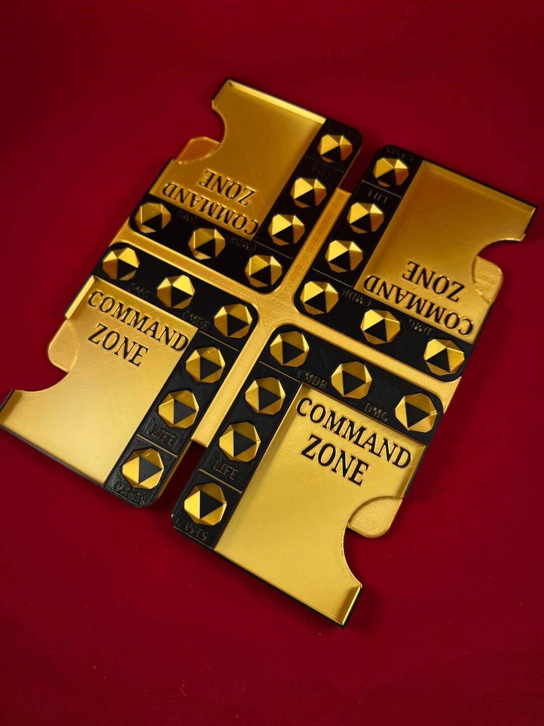 4 Player Commander Tray Set - Spindown Style - Custom Made - 3D Printed ...