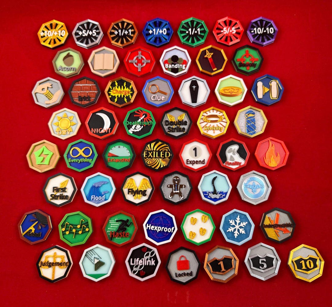 Individual Magic Counters (A-P) and Storage Compatible With Magic the ...