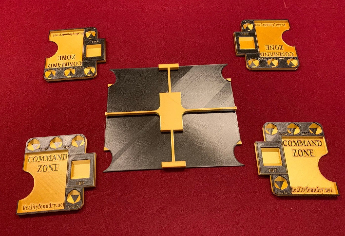 4 Player Commander Tray Set - Life Spinner Style - Custom Made - 3D ...