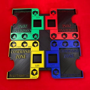 4 Player Commander Tray Set - Life Spinner Style - Custom Made - 3D ...