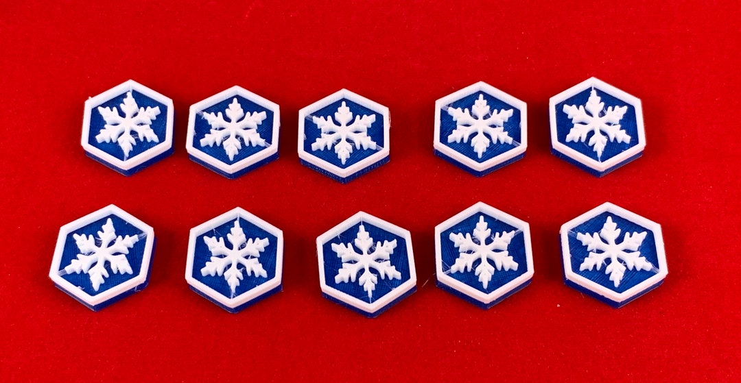Ice/frozen Counters for Games - Custom Made-3d Printed - Magic - Etsy