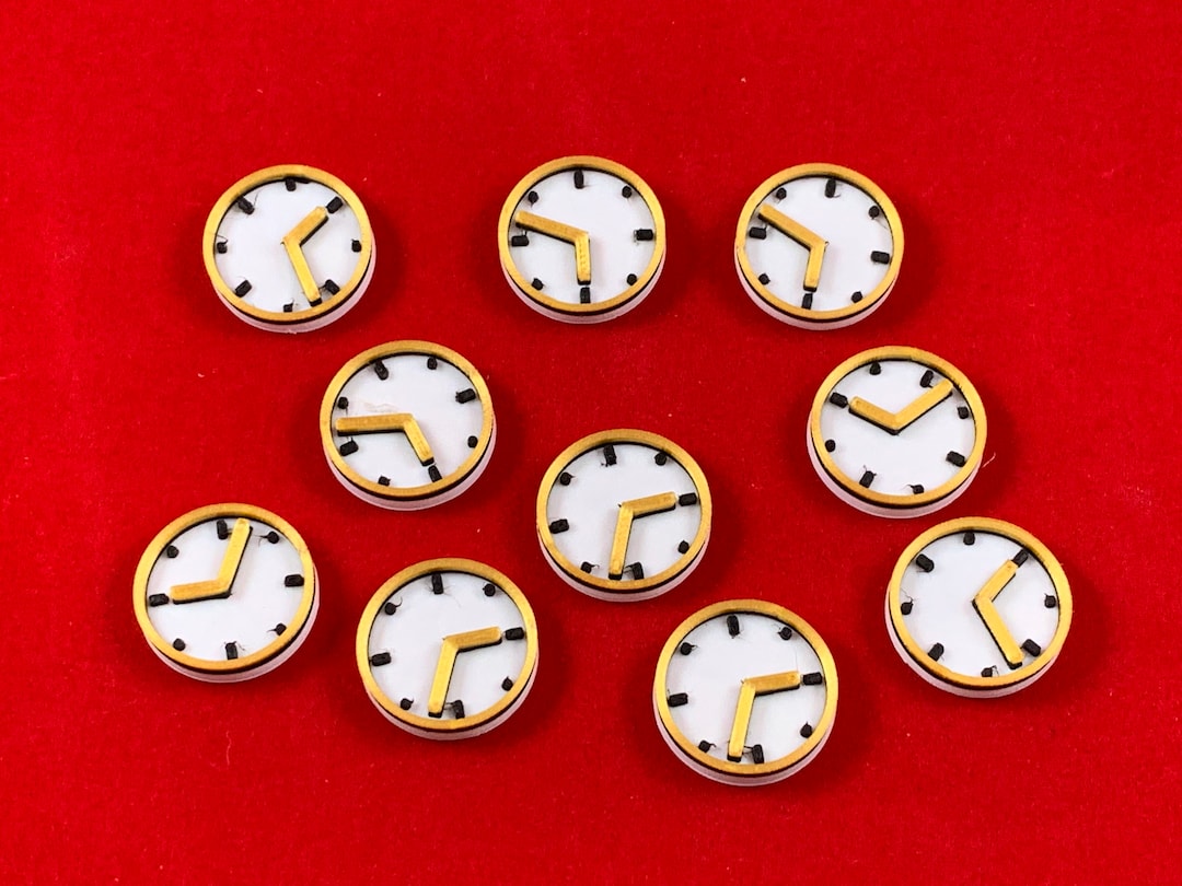 Time/clock Counters (set of 10) for Games - Custom Made-3d Printed ...