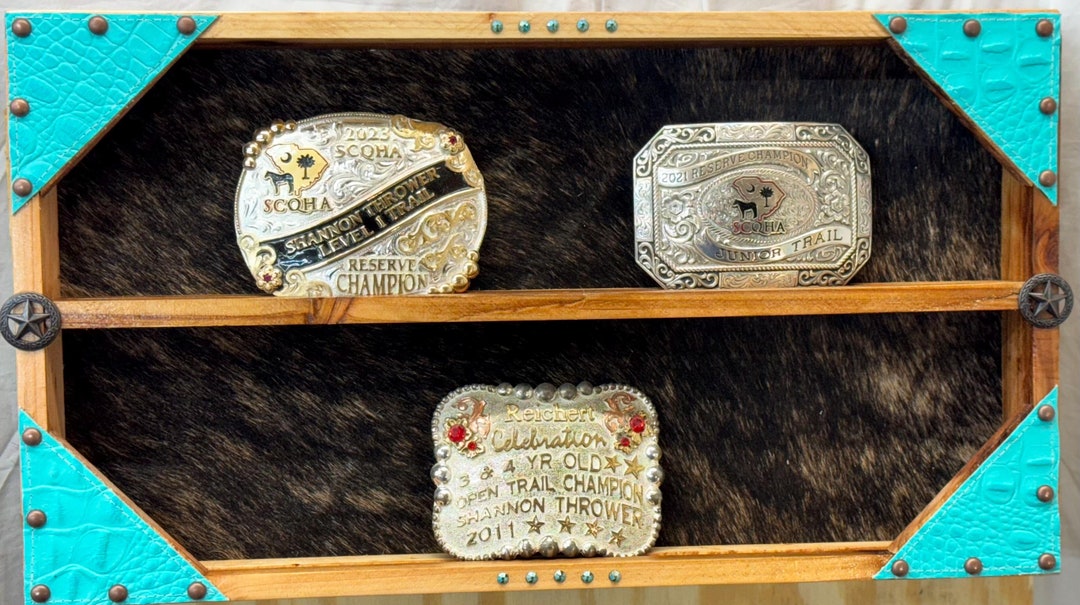 Cowhide Belt Buckle Display Frame 10 X 18 - Etsy