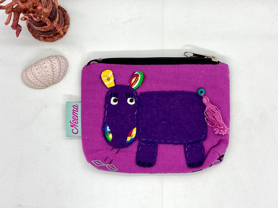 Playful Hippo Bag for Children in Purple Handmade Gifts for - Etsy
