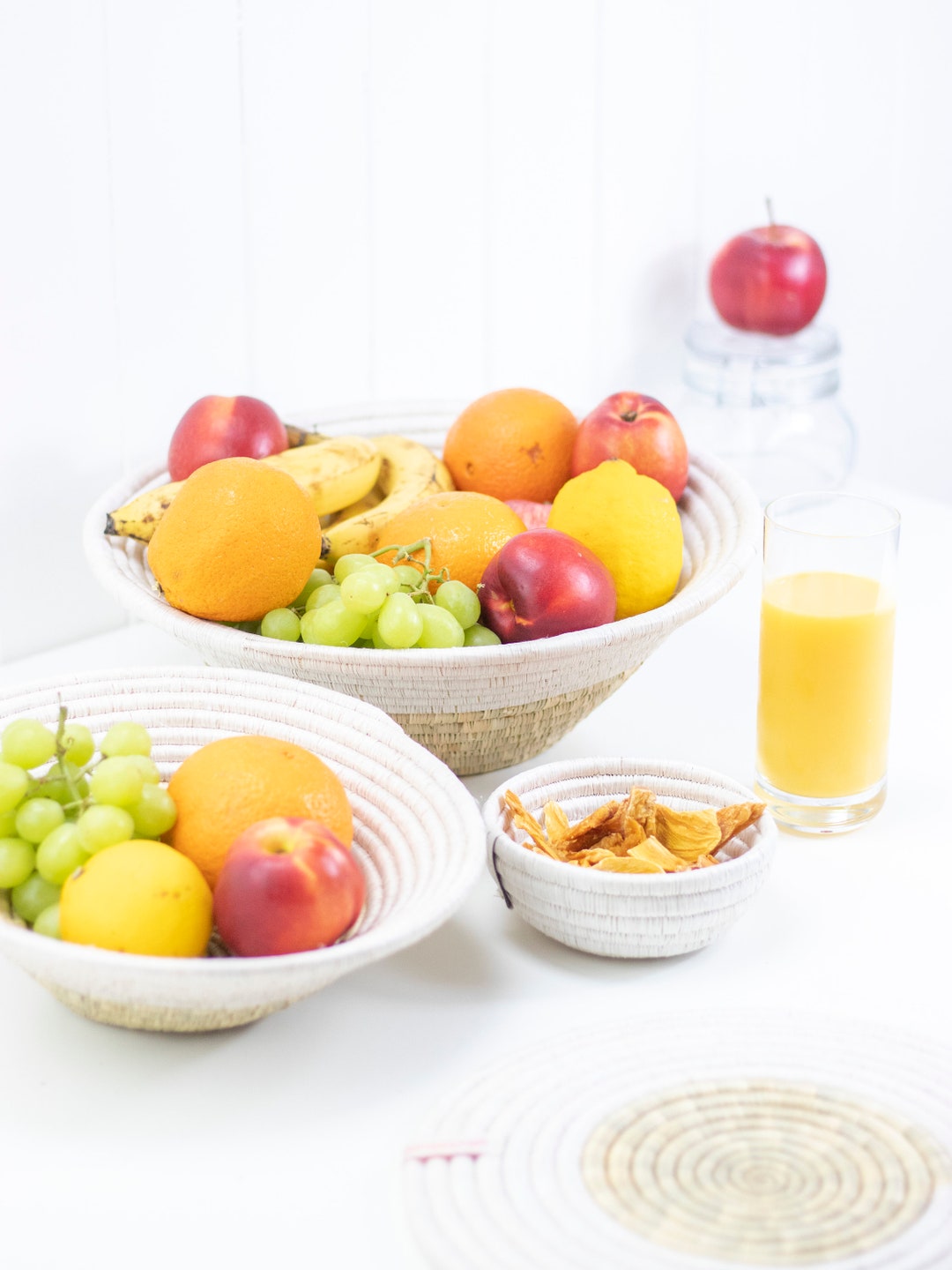 Fruit Bowl bakuli La Matunda Recycled White - Etsy